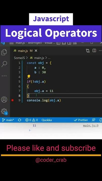 Assignment Orand Operators In Javascript Shorts Youtube