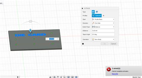 Anyone Know Why I Cant Extrude The Text R Fusion360