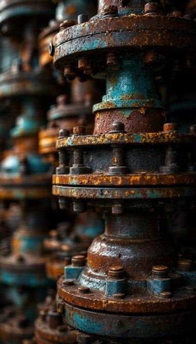 Free Rusty Valve Stack Image Download At Stockcake