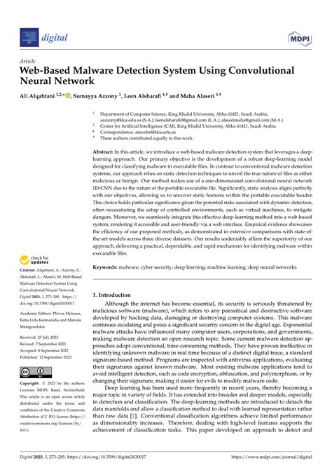 Pdf Web Based Malware Detection System Using Convolutional Neural Network