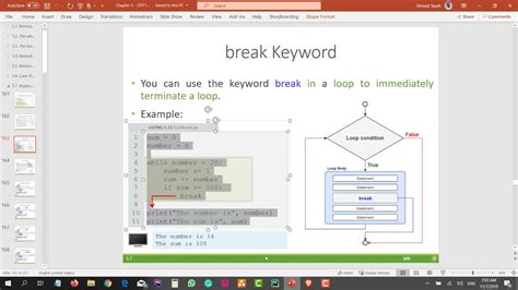 cpit110 chapter 5 68 5 7 keywords break and continue part 1 of 3