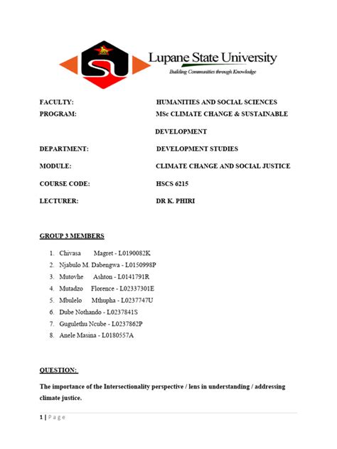 Group 3 Intesectionality Assignment Pdf Intersectionality Social Exclusion