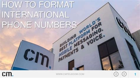 How To Format International Phone Numbers Cm Telecom