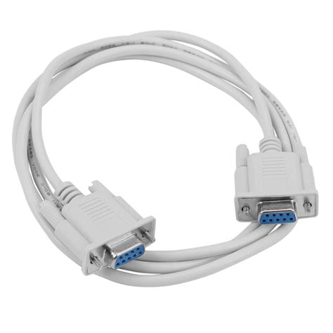 1pc 5ft F F Serial Rs232 Null Modem Cable Female To Female Db9 Fta Connection 9 Pin Data Com