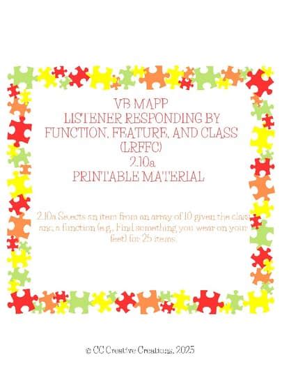 Vb Mapp Listener Responding By Feature Function Class Lrffc 210a Printable Vb Mapp Listener Responding By Feature Function Class Lrffc 210a Printable