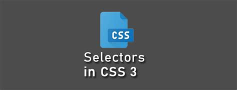 Selectors In Css