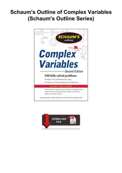 download pdf schaum s outline of complex variables schaum s outline