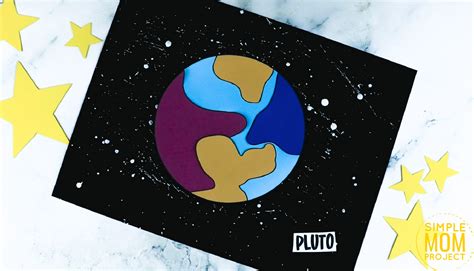 Pluto Craft With Printable Template Simple Mom Project