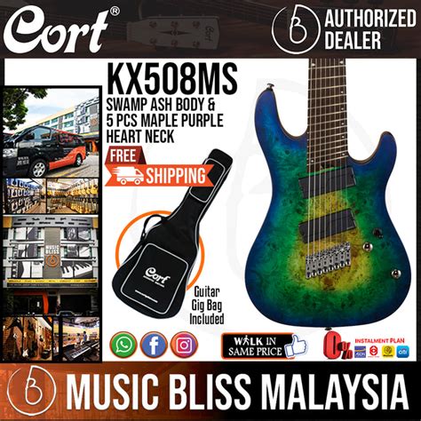 Cort KX508MS 8-Strings Electric Guitar with Bag | Music Bliss Malaysia