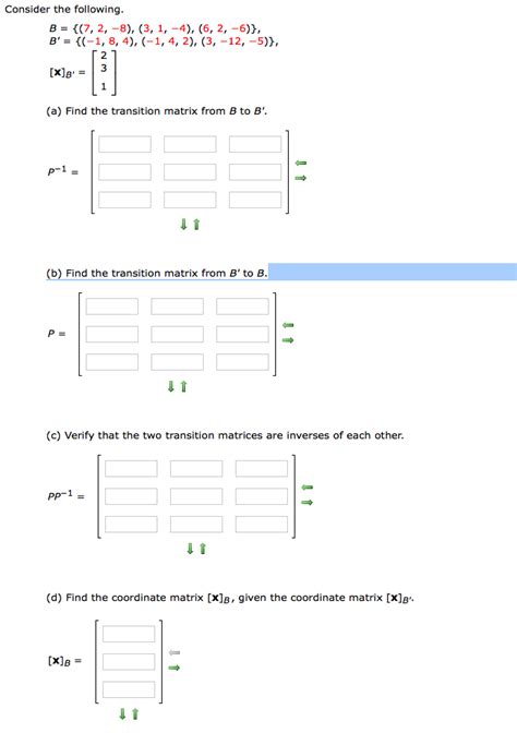 Solved Consider The Following A Find The Transition Chegg