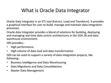 Oracle Data Integrator Pptx Cloud Computing Internet