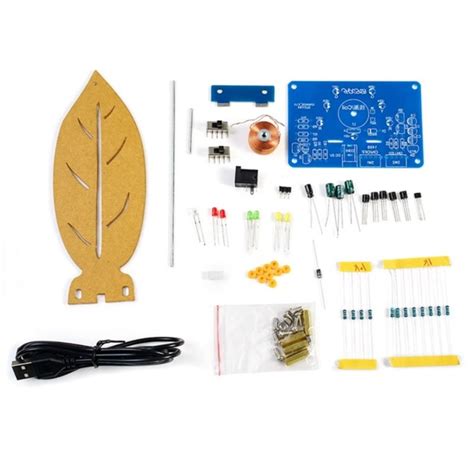 Aooower Electromagnetic Swing Diy Kit Leaf Shape Pendulum Needle Stem