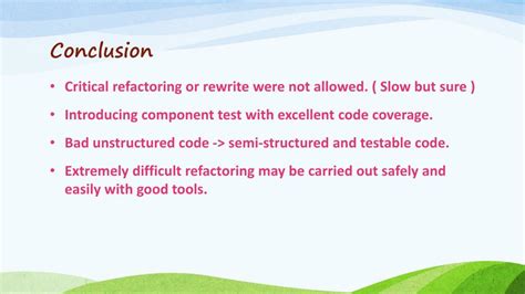 Ppt Refactoring As A Lifeline Lessons Learned From Refactoring
