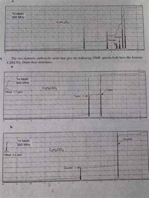 Solved HNMR Problem Set Draw The Structures On The Chegg Com