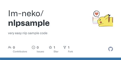 Github Im Neko Nlpsample Very Easy Nlp Sample Code