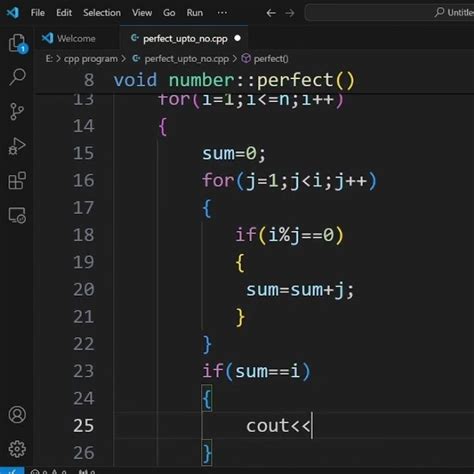 print perfect numbers up to given number program of c language coding education programming