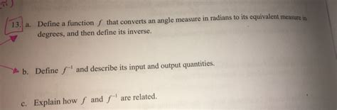 solved a define a function f that converts an angle measure