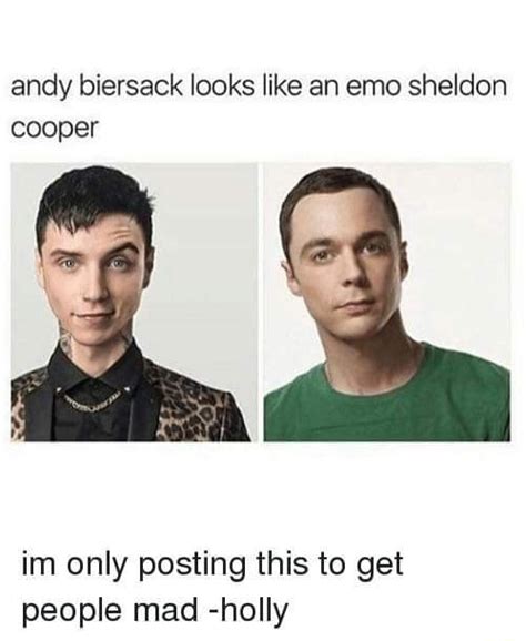 Andy Biersack Looks Like An Emo Sheldon Cooper Im Only Posting This To
