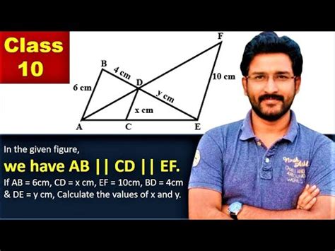 In The Given Figure We Have AB Parallel To CD Parallel To EF If AB Cm CD X Cm EF Cm