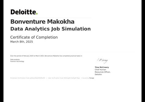 Deloitte Jobsimulation Dataanalysis Forensictechnology Excel Tableau… Bonventure Makokha