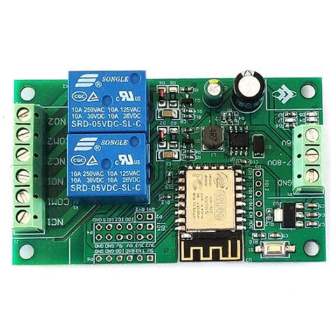 esp8266 esp 12f wi fi релейный модуль 2 канальный сетевой коммутатор 5v