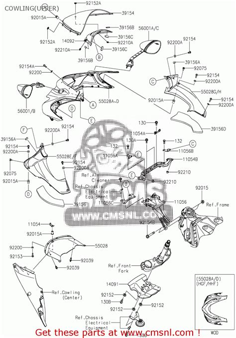 55028062260r Cowlinginnerlheb Kawasaki Buy The 55028 0622 60r