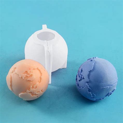 Badu Bg Направи си сам Земя Луна Силиконова форма за свещи Творческо пространство Изработване на