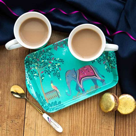 India Mug And Tray Set Elephants Oasis Portmeirion