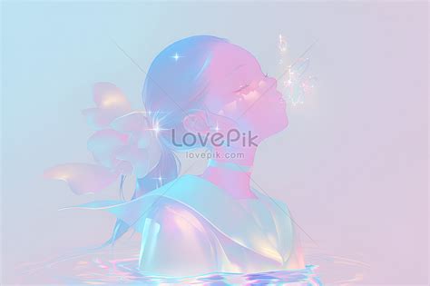 화려한 만화 소녀 일러스트 무료 다운로드 Lovepik