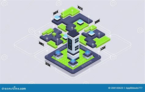 Isometric Design Concept Virtual Reality And Augmented Reality Software Development And
