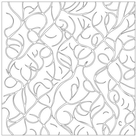 Floral Vine Pattern Outline Sketch Royalty Free Vector Image