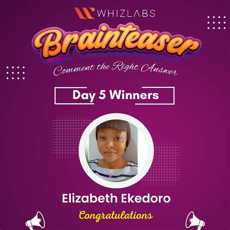 Whizlabs On Linkedin October Brainteaser Brainteaser Winnerannouncement Congratulations