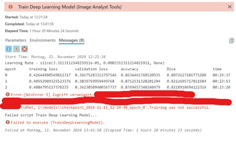 Solved Train Deep Learning Model Error [winerror 5] Acc Esri