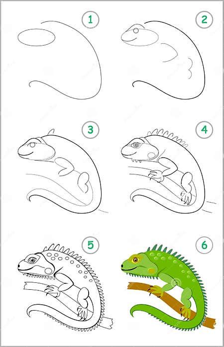 Cómo Dibujar Paso A Paso La Linda Iguana Verde Página Educativa Para