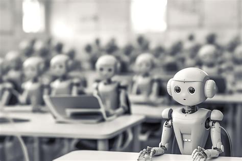 Premium Ai Image Robots In Classroom