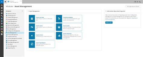 The Asset Management Module Page