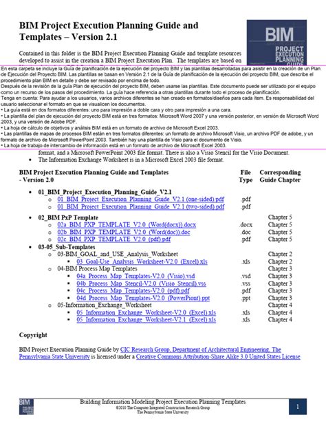 Bim Project Execution Planning Guide And Templates V21 Pdf