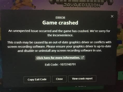 I Keep Crashing And Getting This Error Code R Minecraft