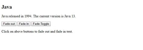 JQuery FadeToggle Method