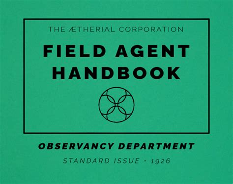 Field Agent Handbook 1926 Communication By Luke Æther Corp