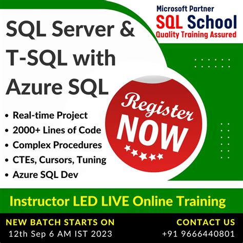 Sqlschool Microsoft Sqlserver Programming Azure Database Development Tsql Courses