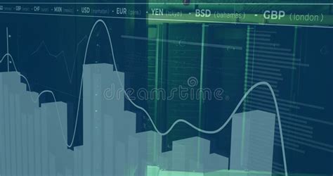 image of financial data processing over server room stock image image