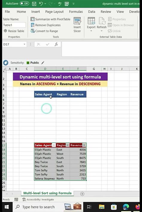 Sorting Function with Dynamic Multi Level or Multi Column Sorting in ...