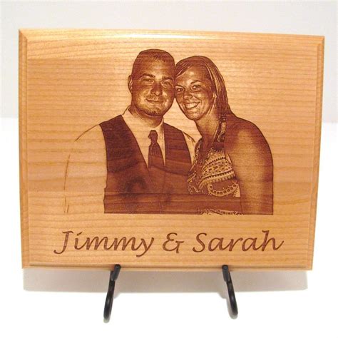 Photo Custom Laser Engraved Wood Plaque Sign Choose Your Size Etsy