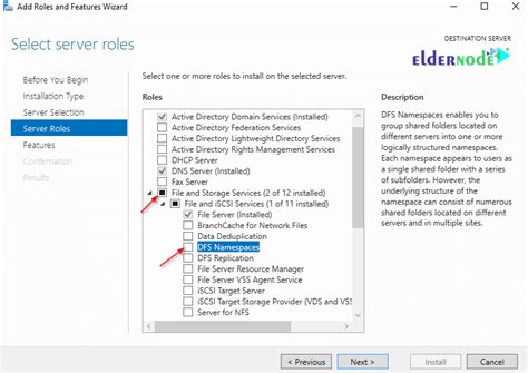 tutorial to set up dfs namespaces in windows server 2016