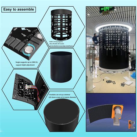 Flexible Led Screen Display P1 86 Cob Led Displays Holographic Led Displays High Resolution