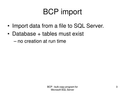 PPT BCP Bulk Copy Program PowerPoint Presentation Free Download ID