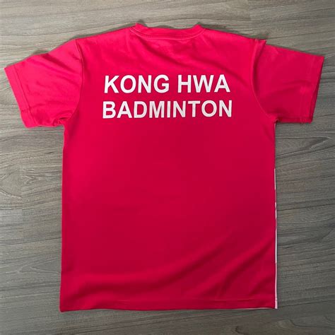 Kong Hwa Badminton Tee Shirt Dri Fit Mens Fashion Tops And Sets