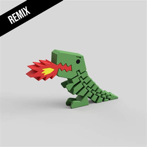 [remix] Flexi Rex Or Flexi Dragon By Twb Download Free Stl Model