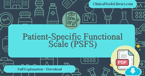 Patient Specific Functional Scale Psfs Complete Explanation Pdf